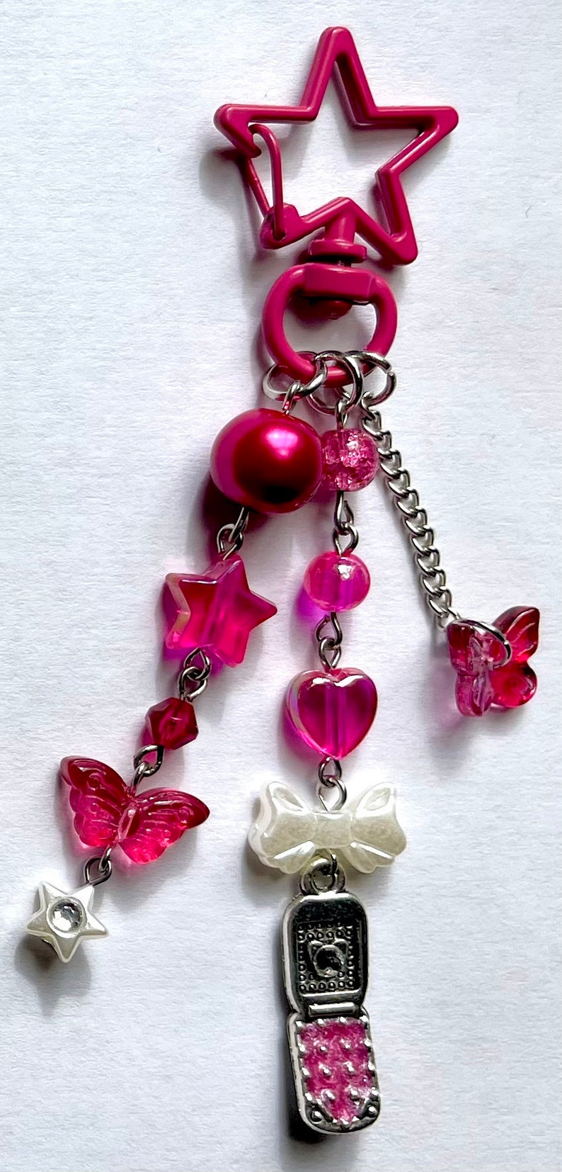 Pastel Pink Star Keychains - Etsy