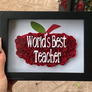 Teacher Apple Flower Box | Teacher Appreciation Gift | Custom Gifts for ...