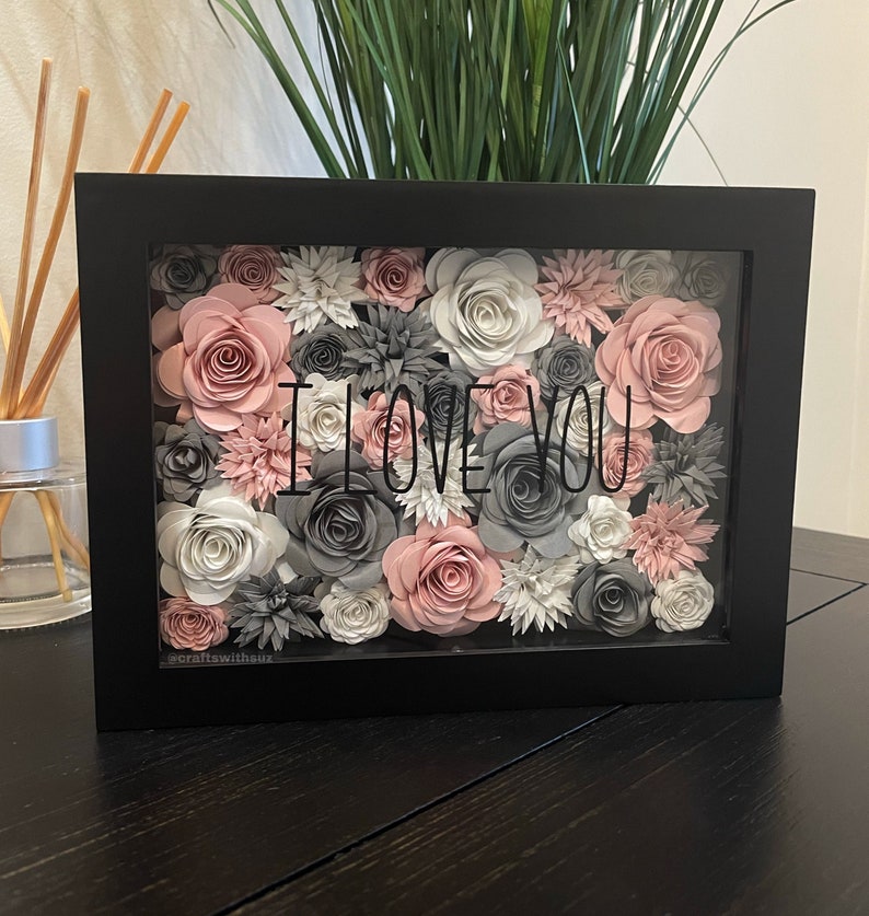 Assorted Flower Shadow Box Custom Rose Flower Box - Etsy