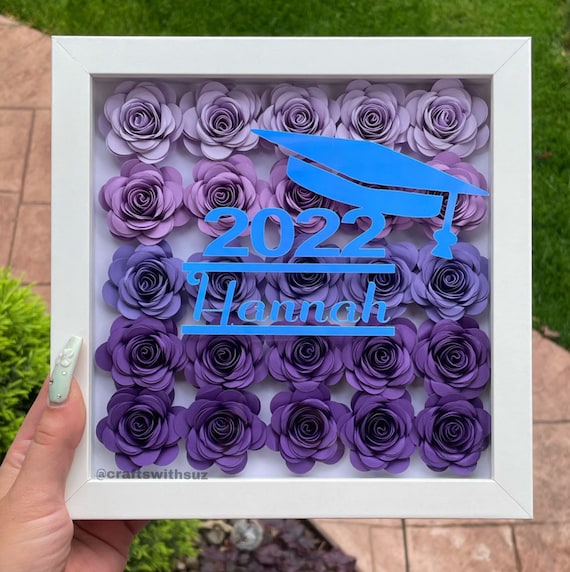 Graduation Flower Shadow Box Assorted Paper Flower Box - Etsy