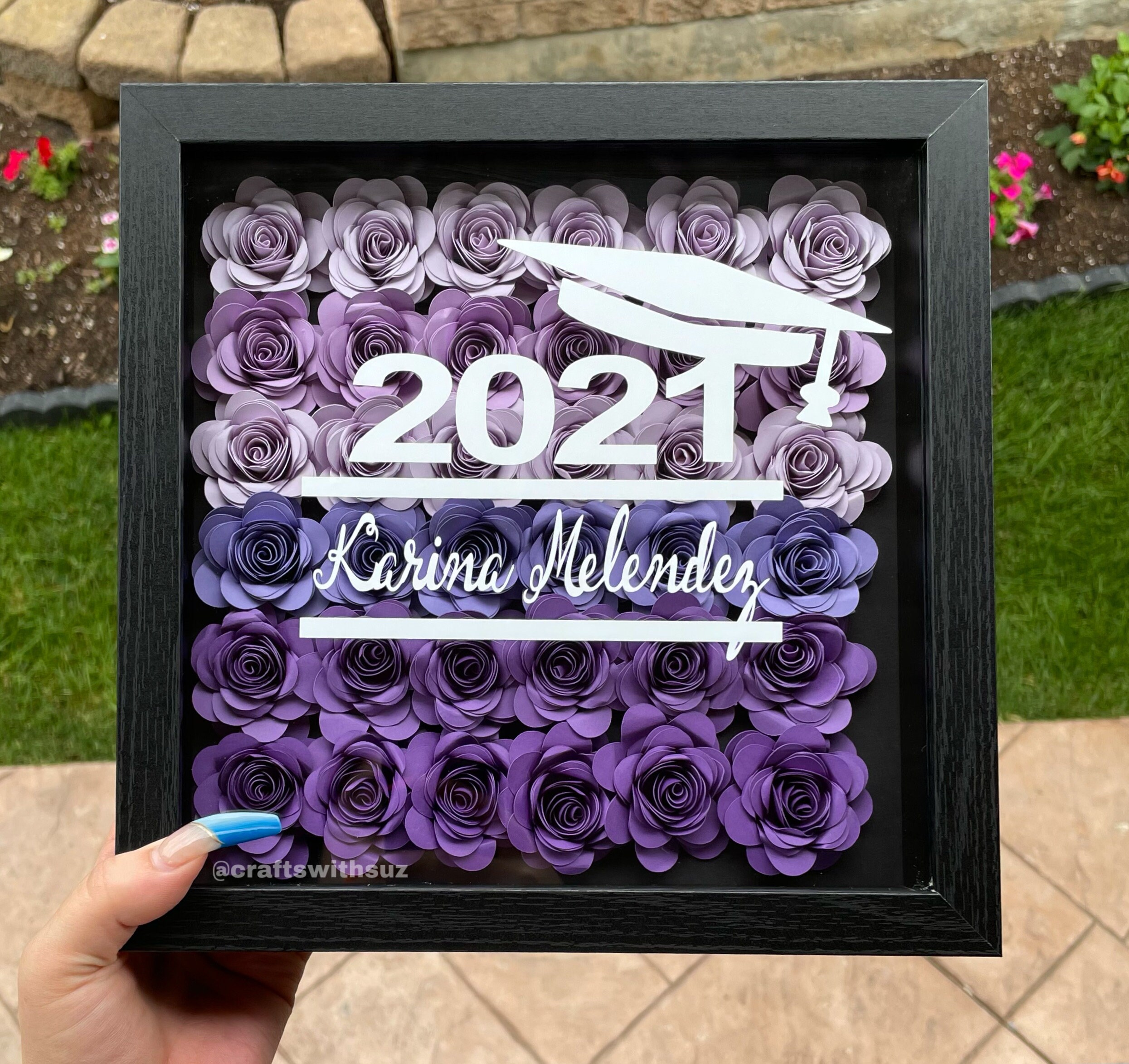 Graduation Flower Shadow Box Assorted Paper Flower Box | Etsy