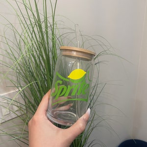 Sprite Glass Can | Sprite Tumbler | Glass Coffee Cup | Soda Glass Can ...