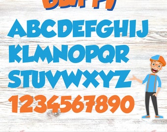 Blippi font - Etsy España