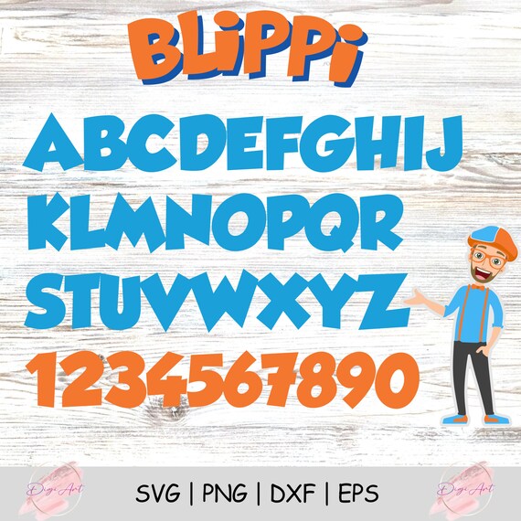 Blippi Inspired Font Blippi Svg Blippi Blippi Svg Font - Etsy Israel