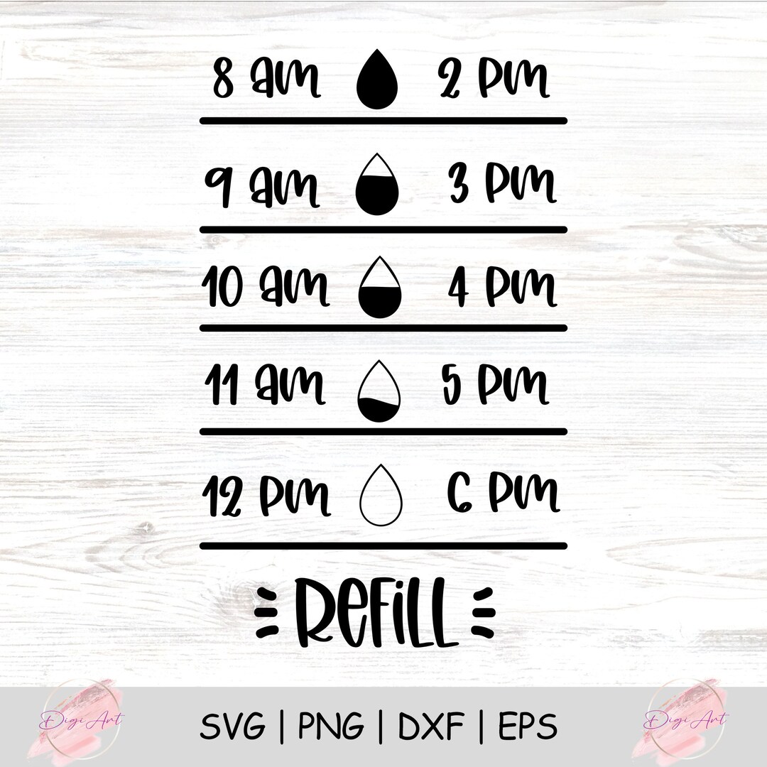 Water Tracker SVG Water Bottle SVG Water Track SVG - Etsy Australia