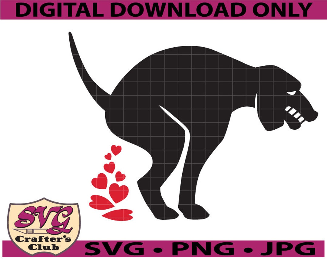 Valentine's Day Dog Poop Hearts Funny SVG Design for Cricuts and ...