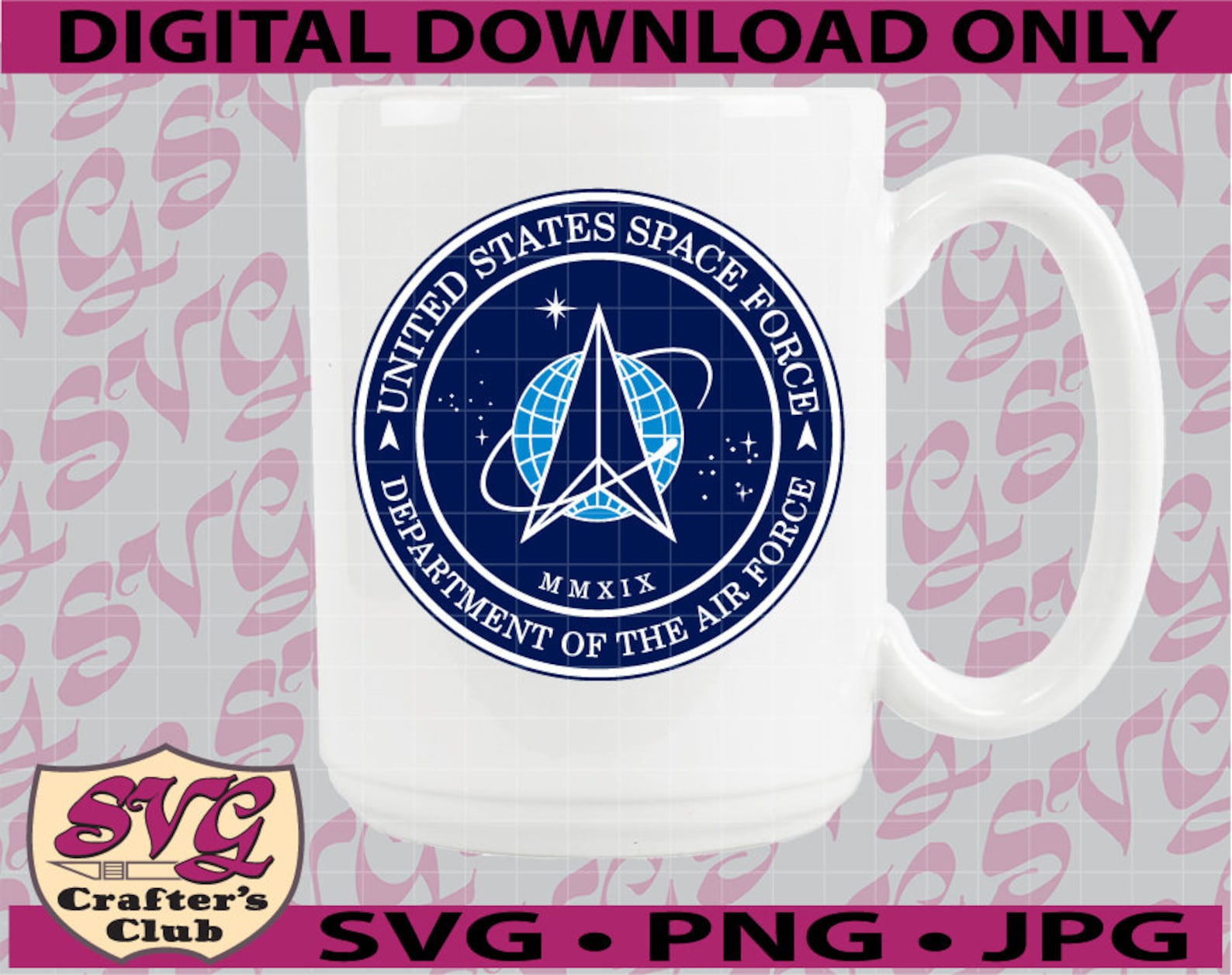 U.S. Space Force Logo SVG Design for Crickets and Silhouettes - Etsy