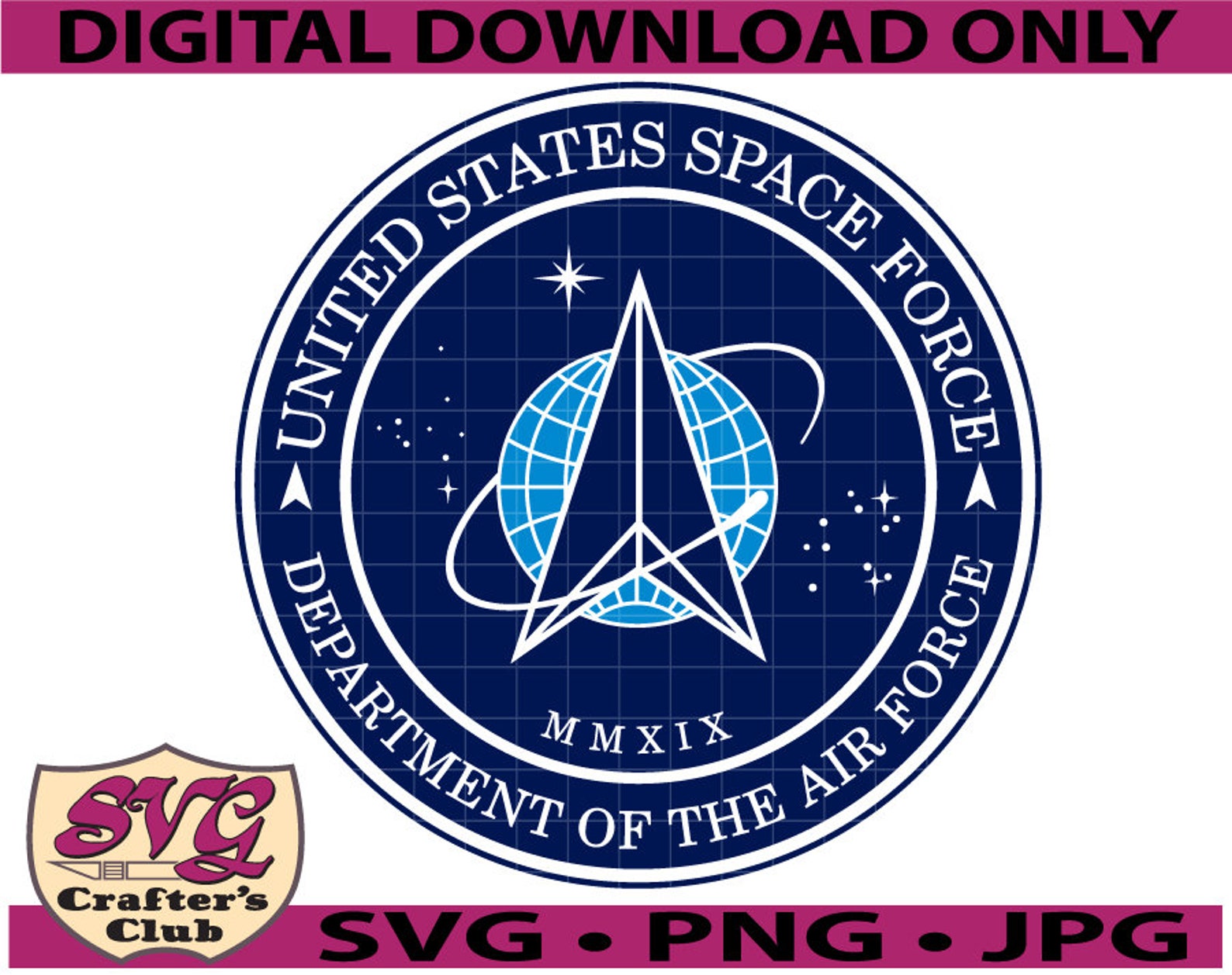 U.S. Space Force Logo SVG Design for Crickets and Silhouettes - Etsy