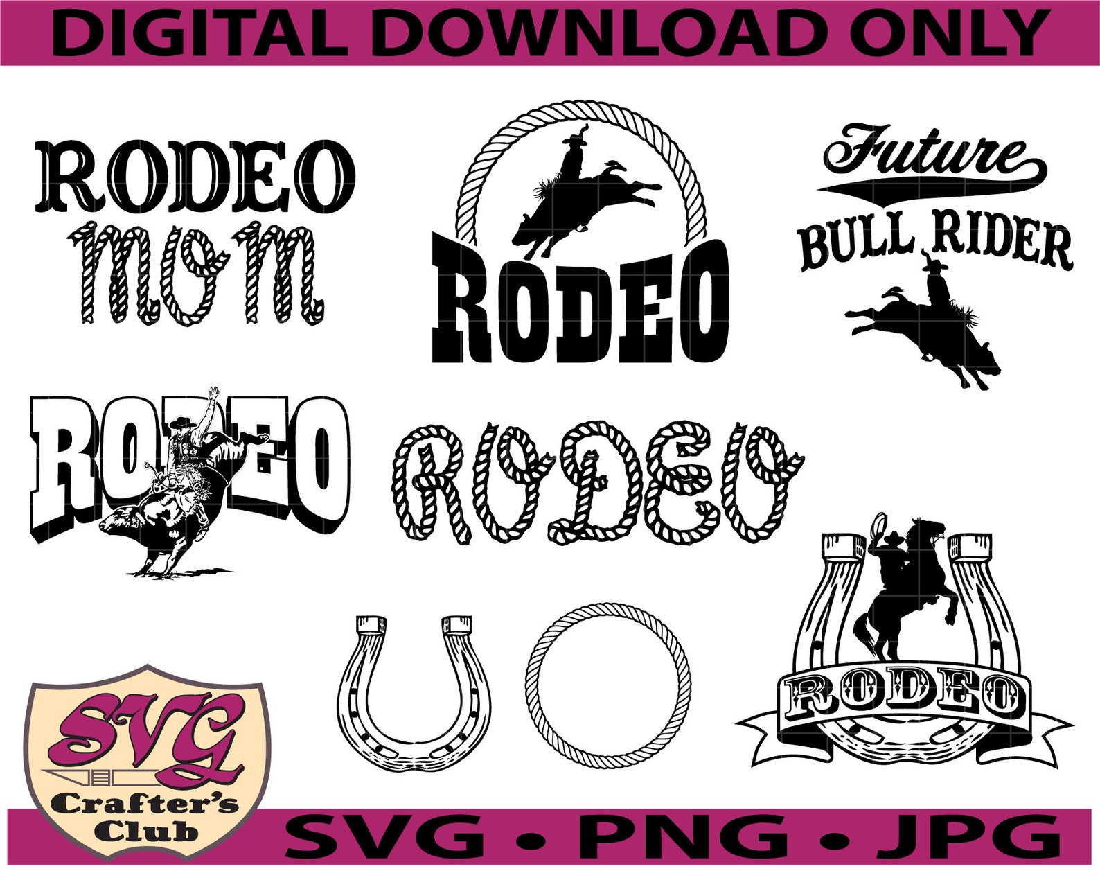 Rodeo Bundle SVG Design for Cricuts and Silhouettes - Etsy