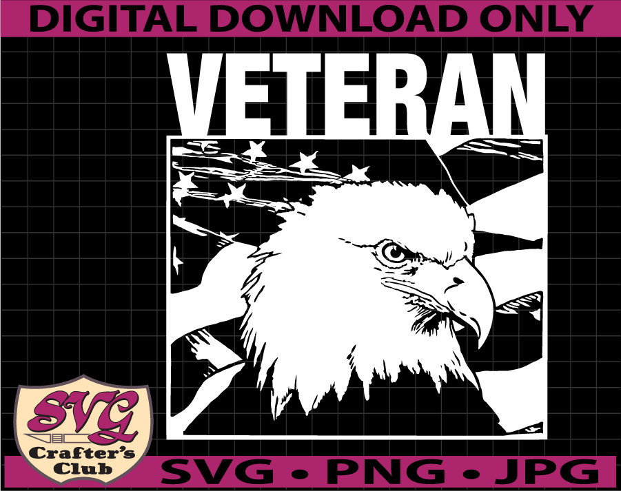 Veteran Eagle Flag Veteran's Day SVG Design for Cricuts and Silhouettes ...