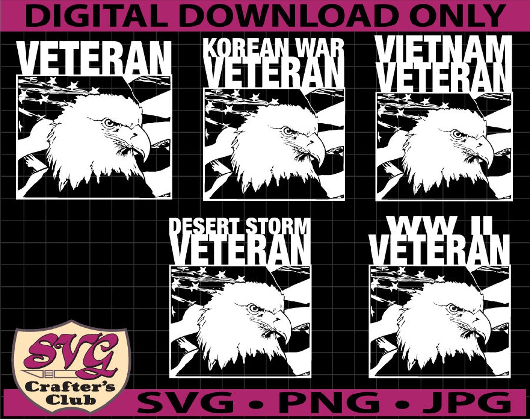 Veteran Eagle Flag Veteran's Day SVG Design for Cricuts and Silhouettes ...