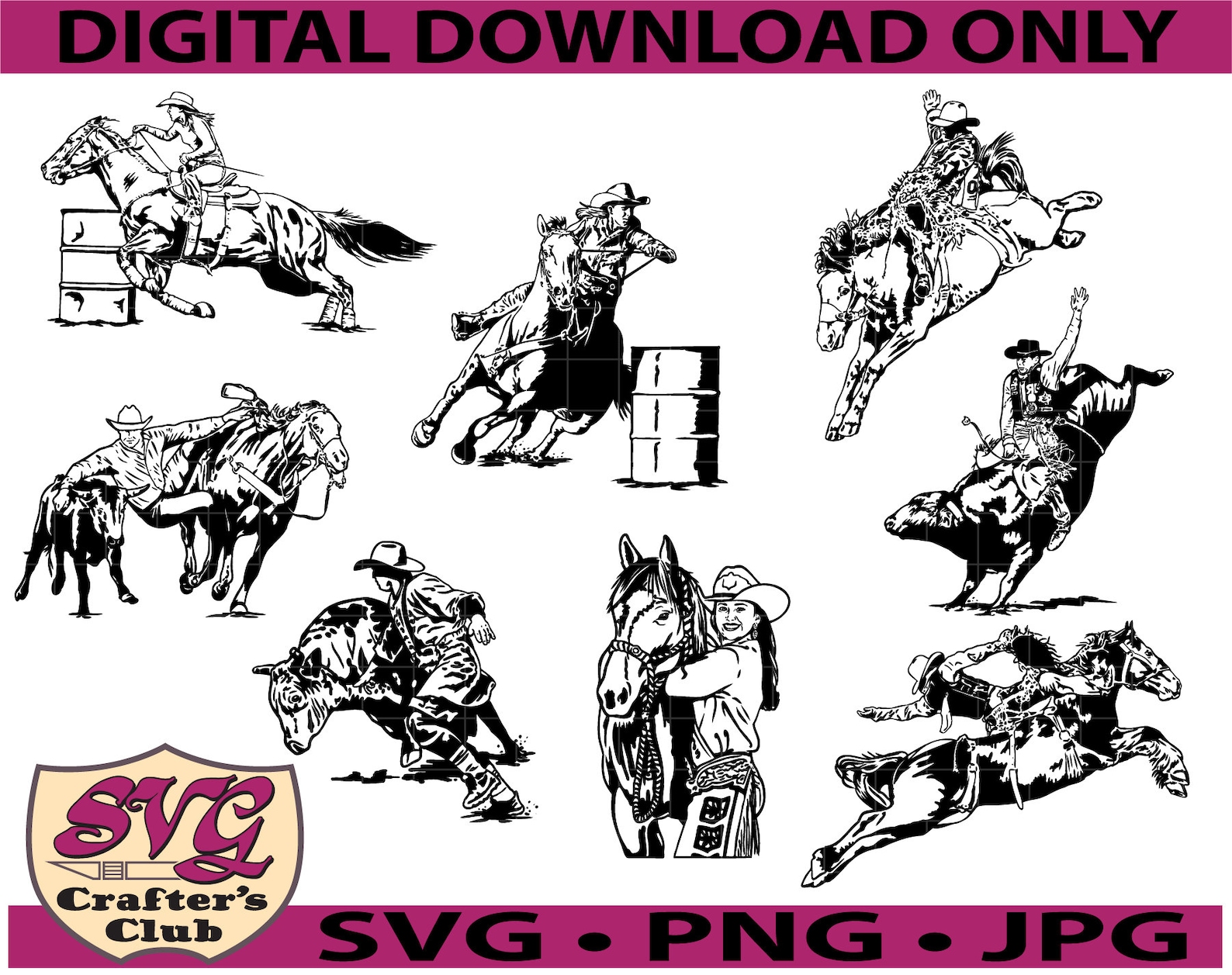 Rodeo Bundle SVG Design for Cricuts and Silhouettes - Etsy