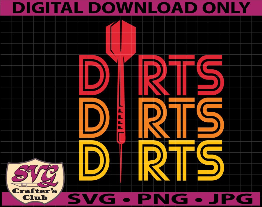 Darts SVG Three Color Stacked Logo for Cricuts and Silhouettes - Etsy