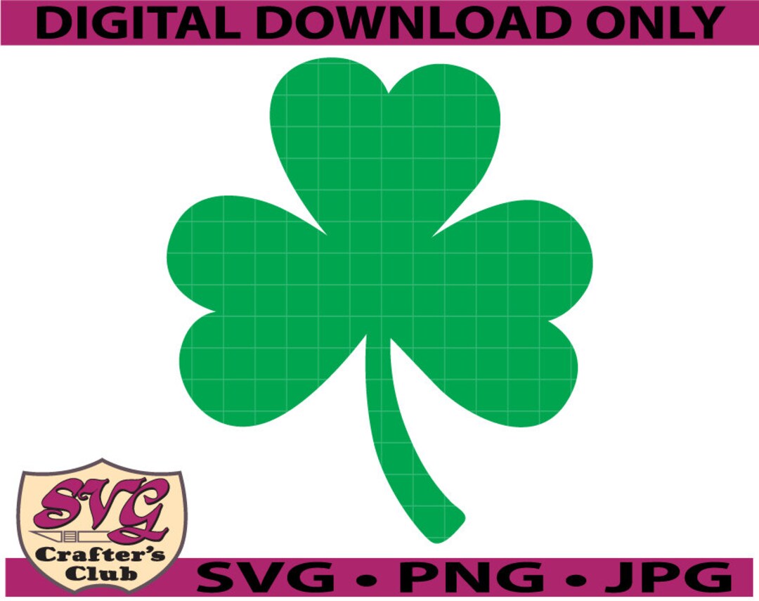 Saint Patrick's Day Shamrock Clip Art SVG Design for Cricuts and ...