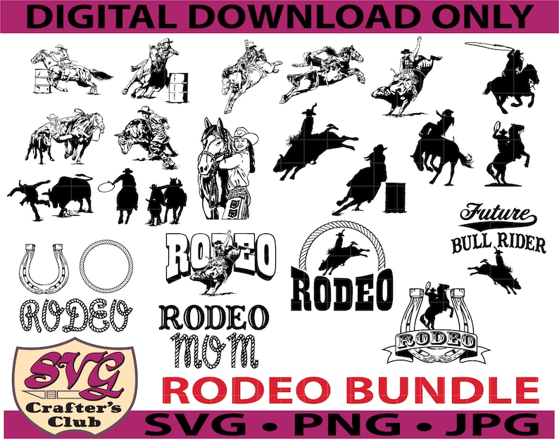 Rodeo Bundle SVG Design for Cricuts and Silhouettes - Etsy