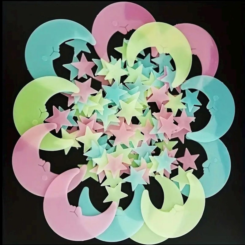 Fluorescent Star Stickers - Etsy
