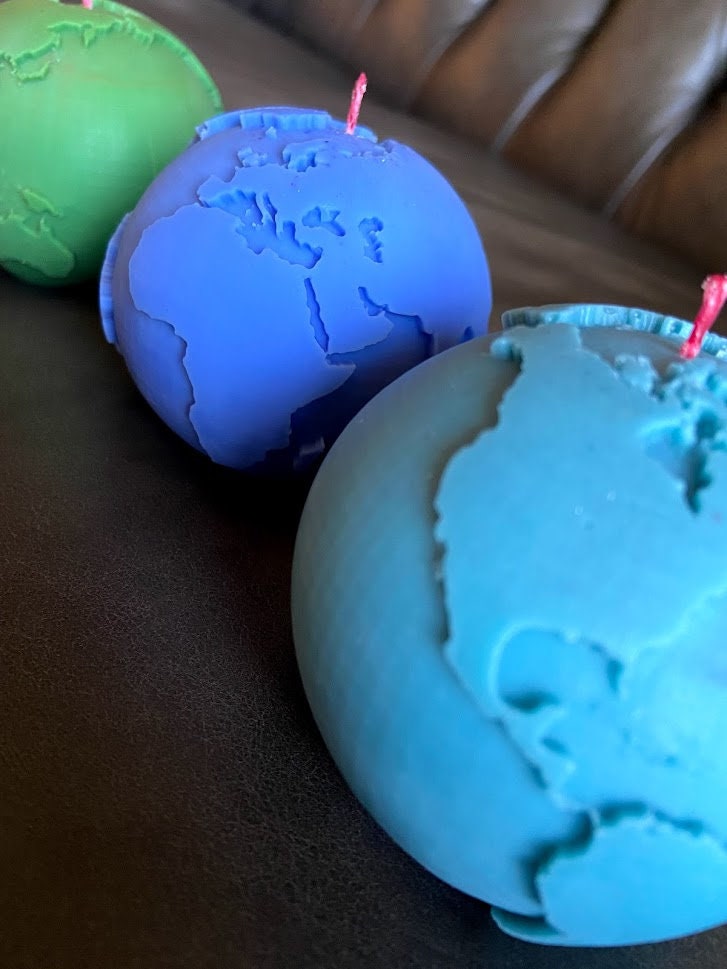 Globe Candle / World Map /handmade/ Vegan/ Eco-friendly/ | Etsy