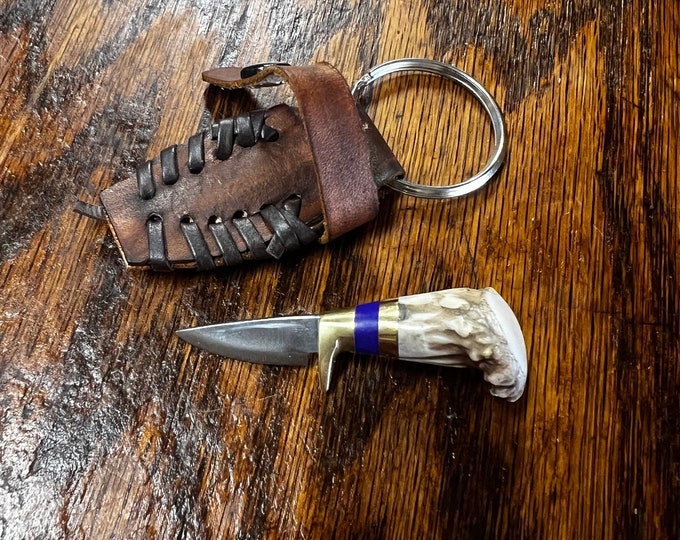Ken Richardson Knives Handmade Miniature Knife Keychain With Antler ...