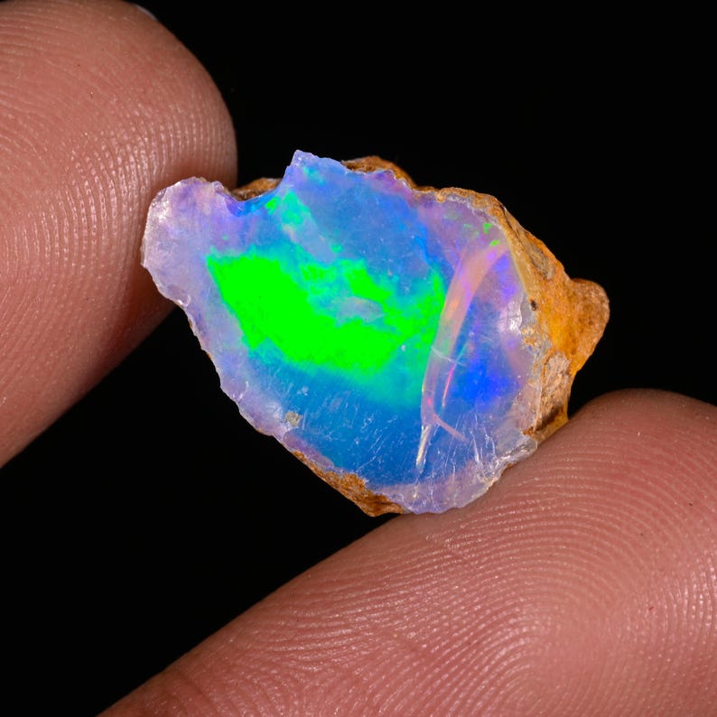 Natural Ethiopian Opal Rough Stone, Red Fire Opal for Cutting ...