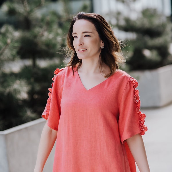 Light Coral Dress - Etsy