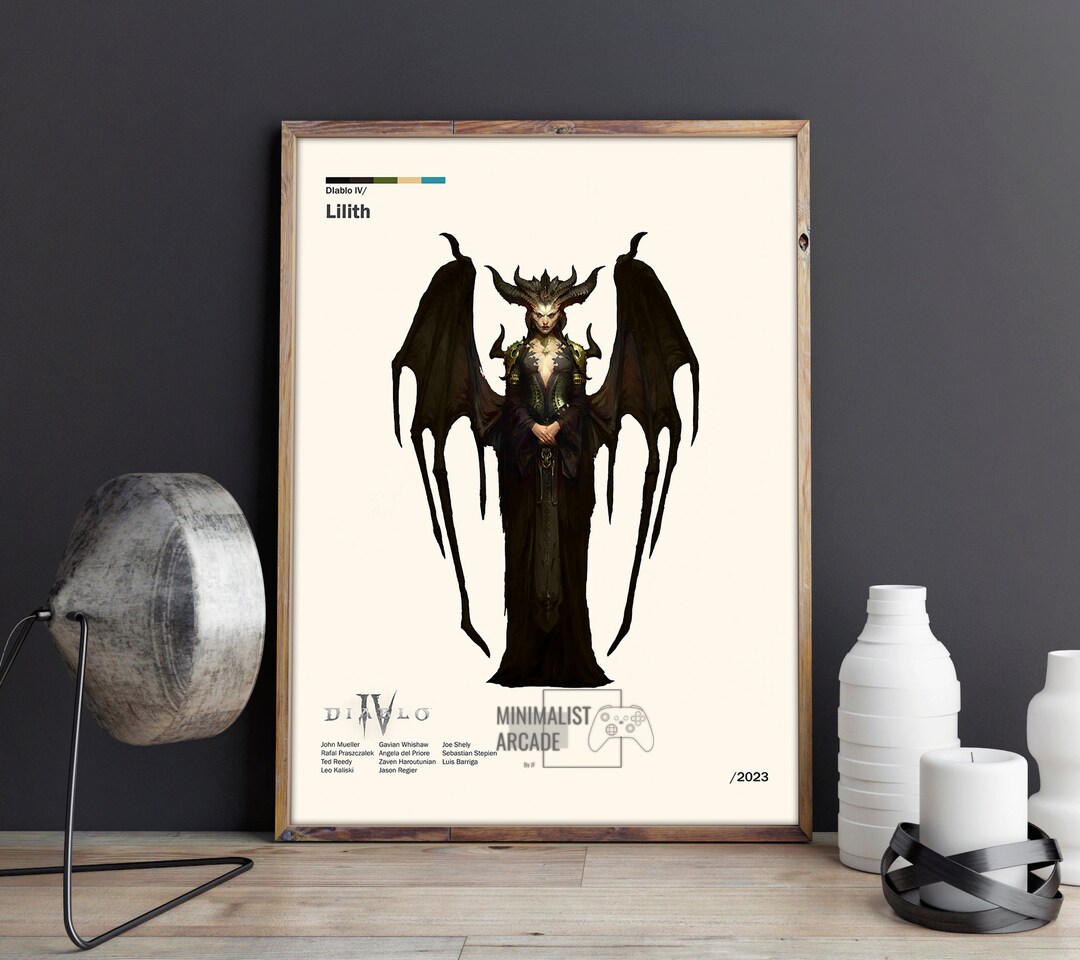 Lilith Diablo IV Minimal Poster - Etsy