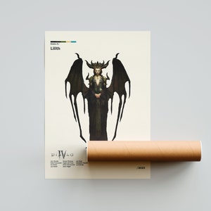 Lilith Diablo IV Minimal Poster - Etsy