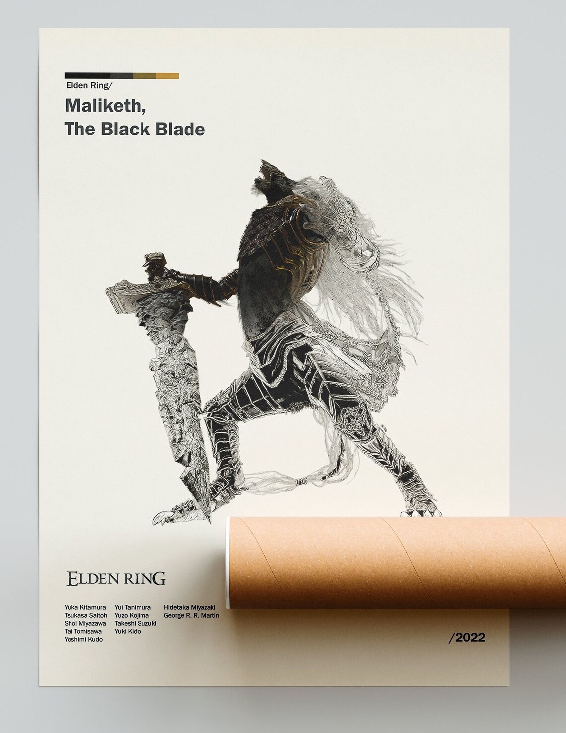 Maliketh, the Black Blade Elden Ring Minimal Poster - Etsy