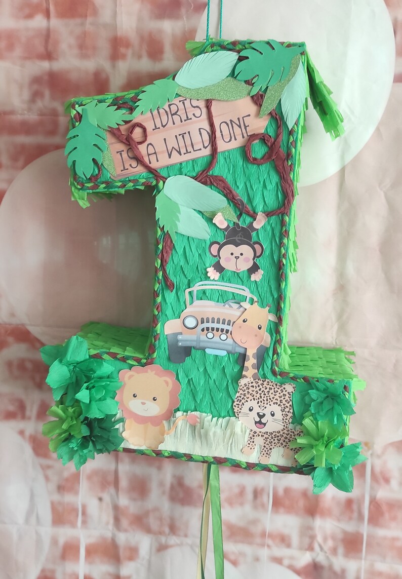 Number 1 Pinata: Safari Birthday Party Decoration - Etsy Canada
