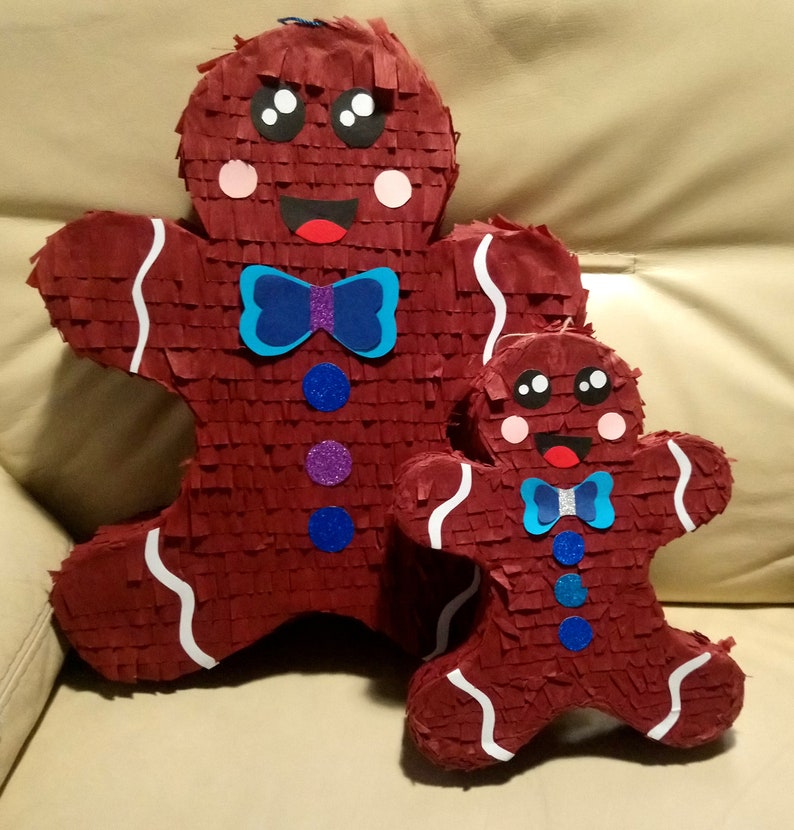 Gingerbread Man Christmas Pinata: Recycled Cardboard Party Decor - Etsy