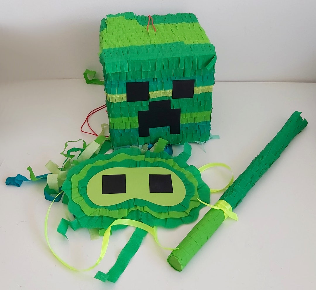 Creeper Pinata Minecraft Inspired Piniata Minecraft Theme Party ...
