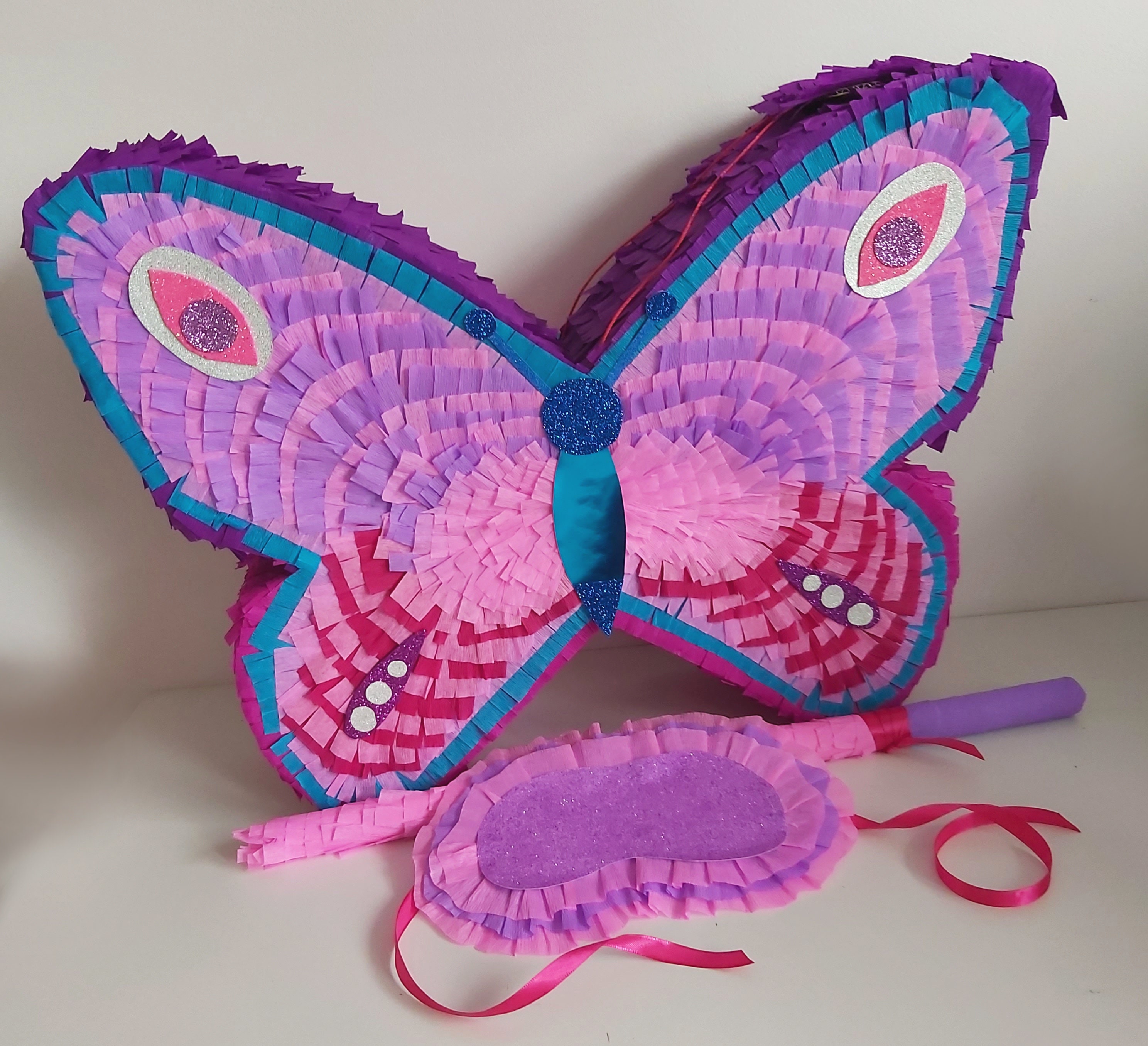 Butterfly Pinata: Pink Party Decor, Pull String Pinata - Etsy