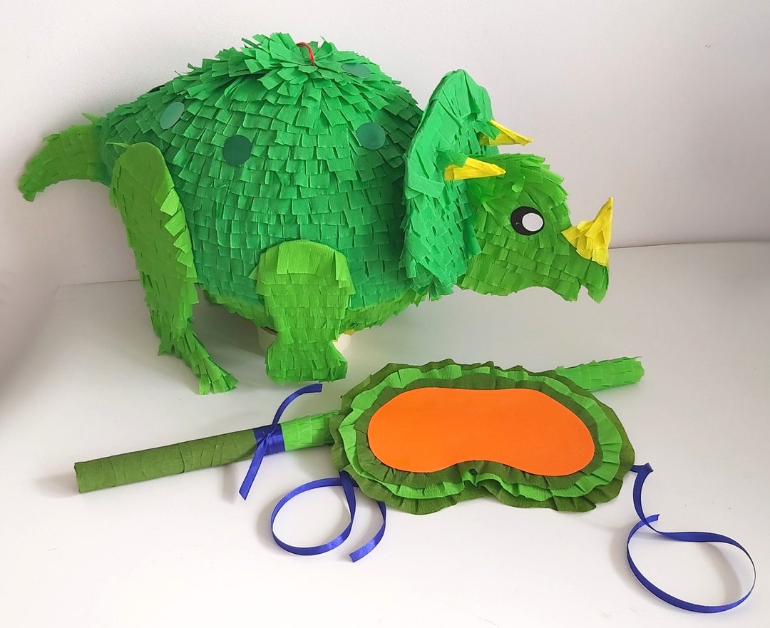Triceratops Pinata Dino Dinosaur Party Dinosaur Birthday - Etsy