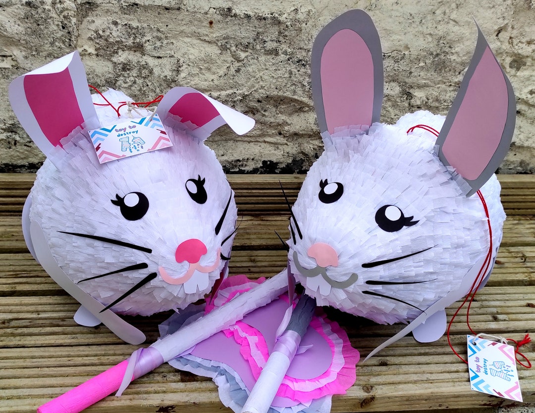 Rabbit Pinata Piniata Bunny Easter Bunny Birthday Party Gift for girl ...