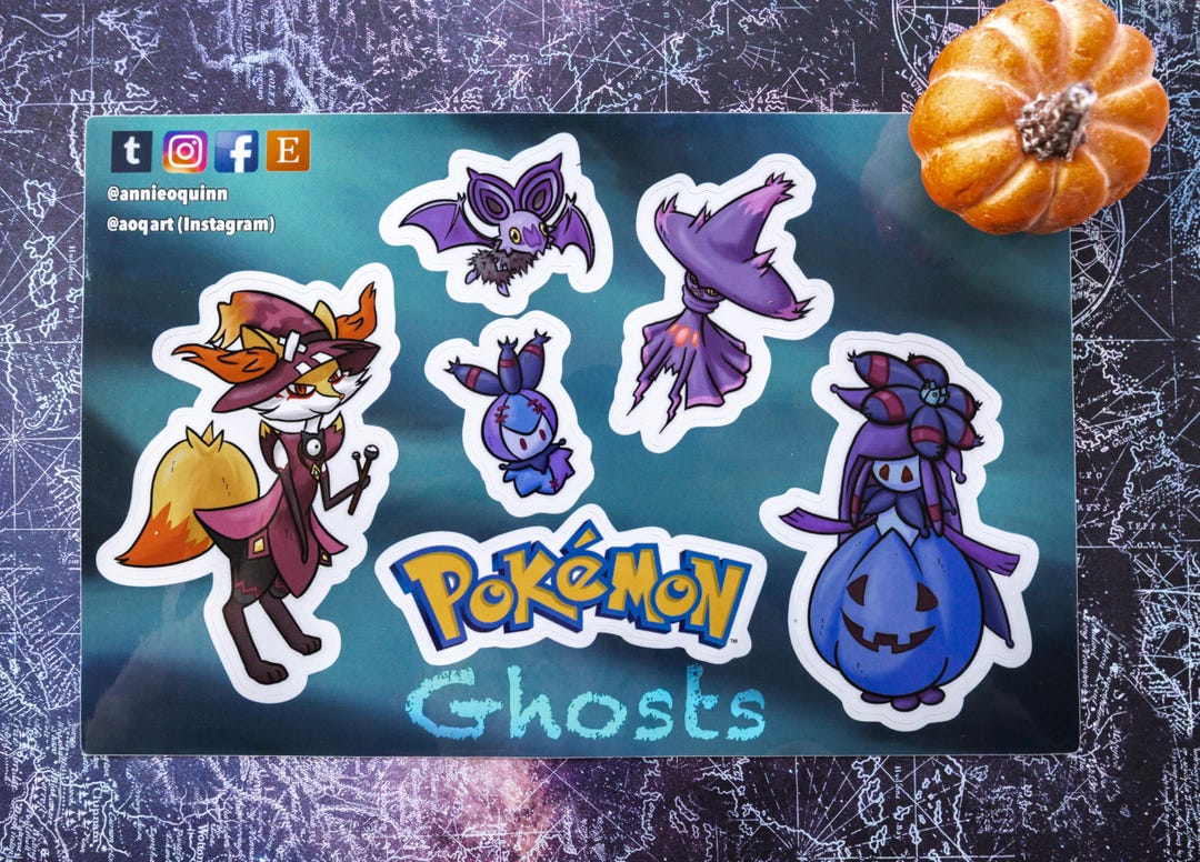 Ghost Pokemon Sticker Sheet - Etsy