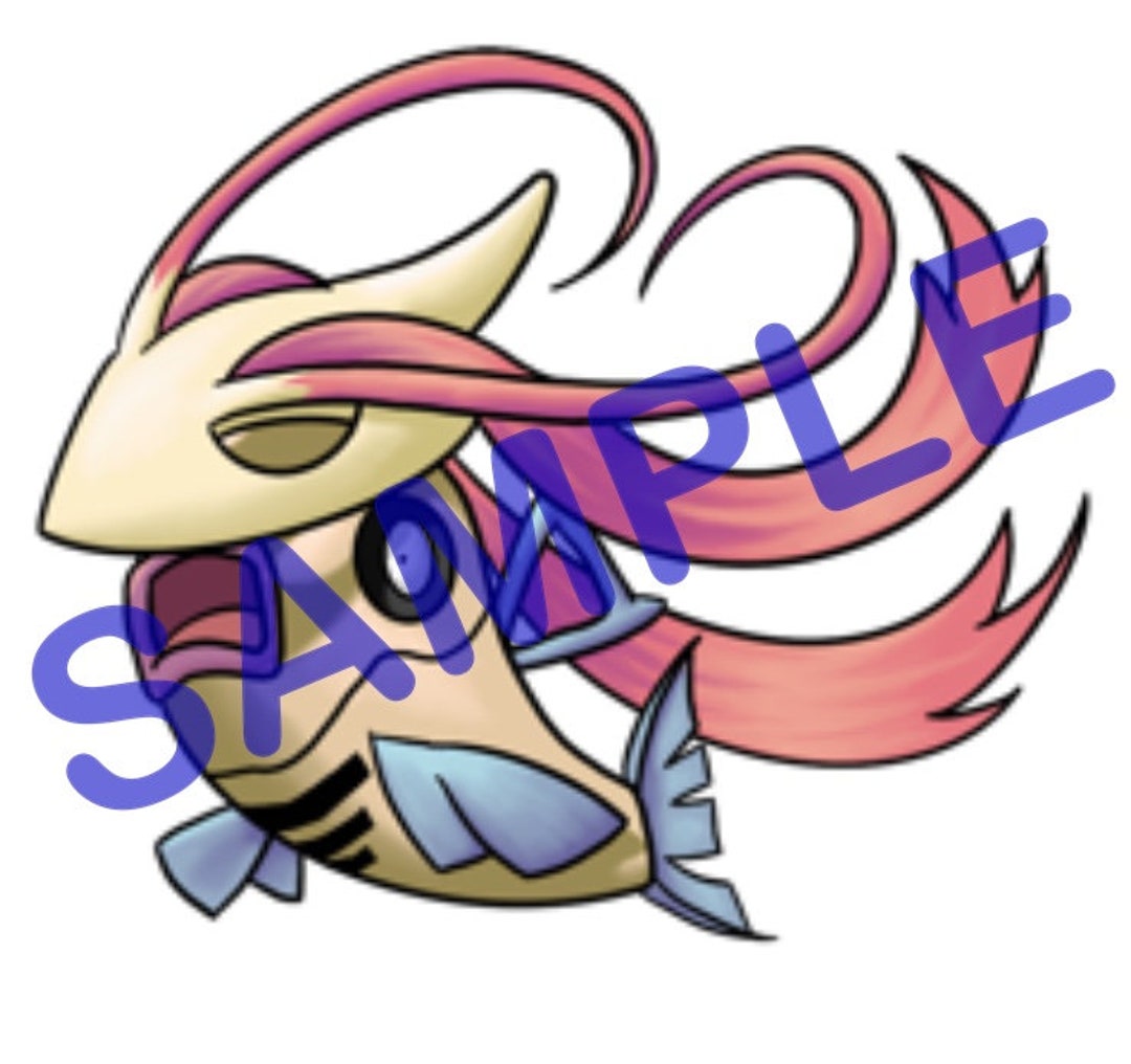 Feebas With Milotic Mask Sticker - Etsy