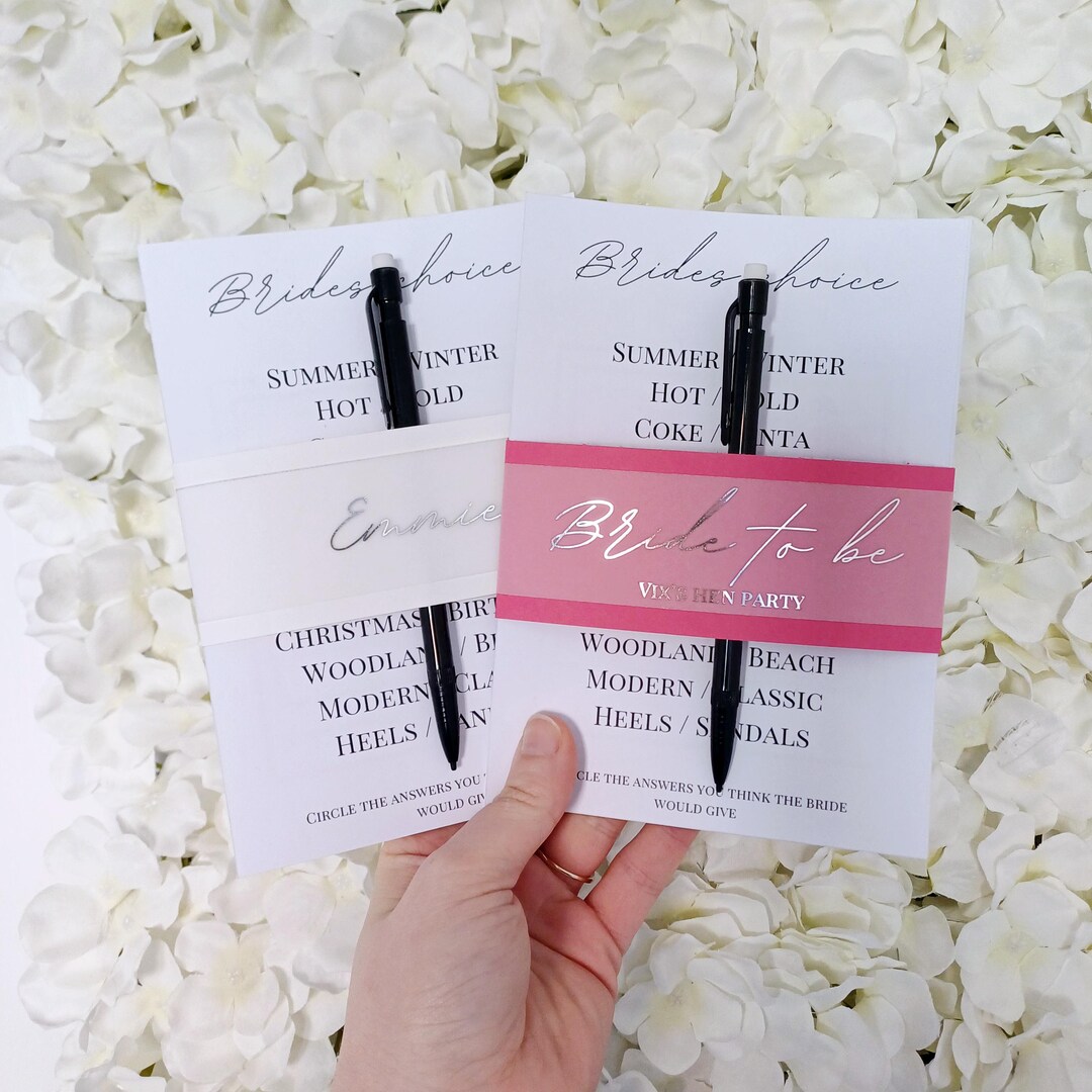 Personalised Hen Party Activity Pack - Etsy UK