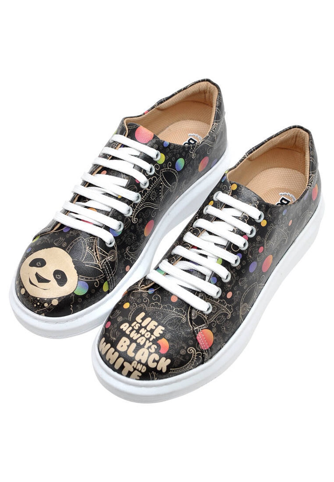 DOGO, Myra Life is Not Always BW, Platform Sneakers, Custom Women ...