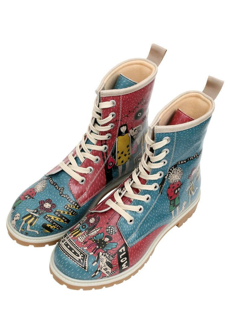 DOGO Party Long Boots, Custom Printed Shoes, Chunky, Handmade, Women's ...