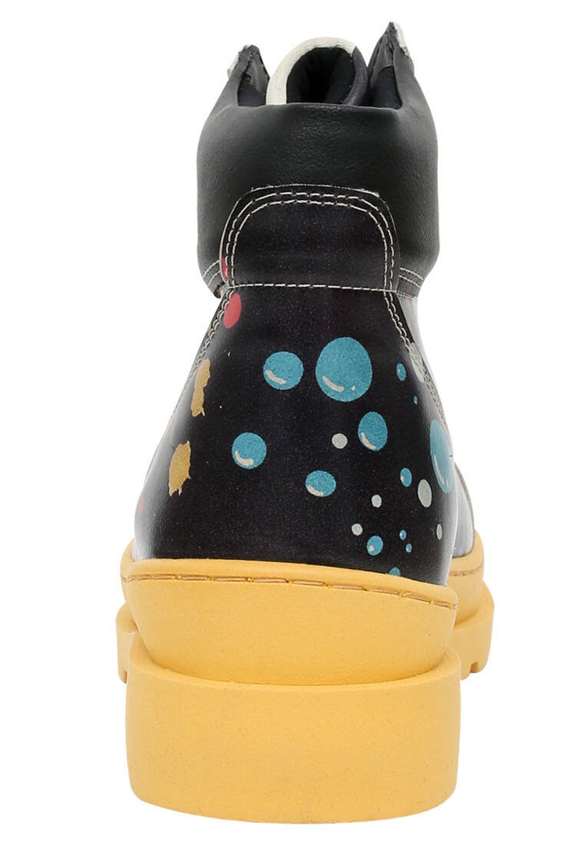 DOGO, Adriana Jelly Stars, Platform Black Ankle Boots, Custom Chunky ...