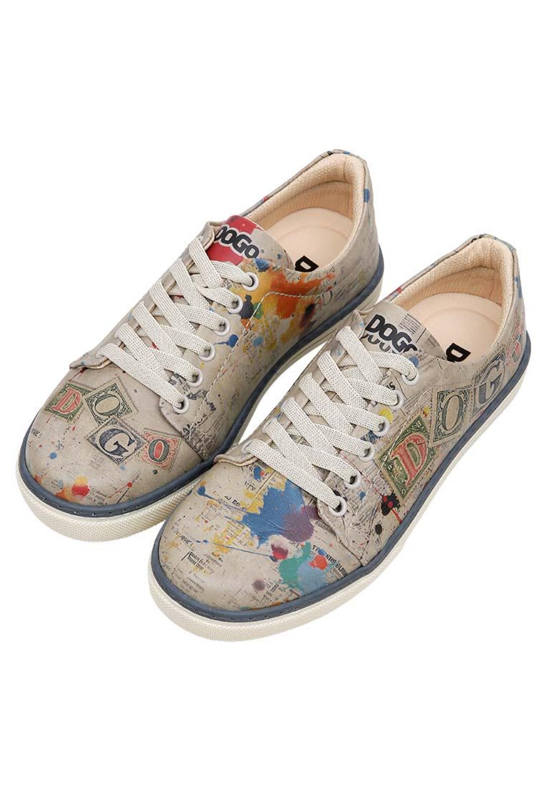 Women Vegan Leather Multicolor Sneakers - Dogo Stamp Design - Etsy