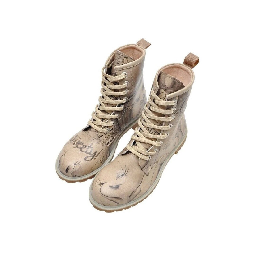 Tweety Bird Vegan Boots, Custom Painted, Warner Bros Licensed - Etsy