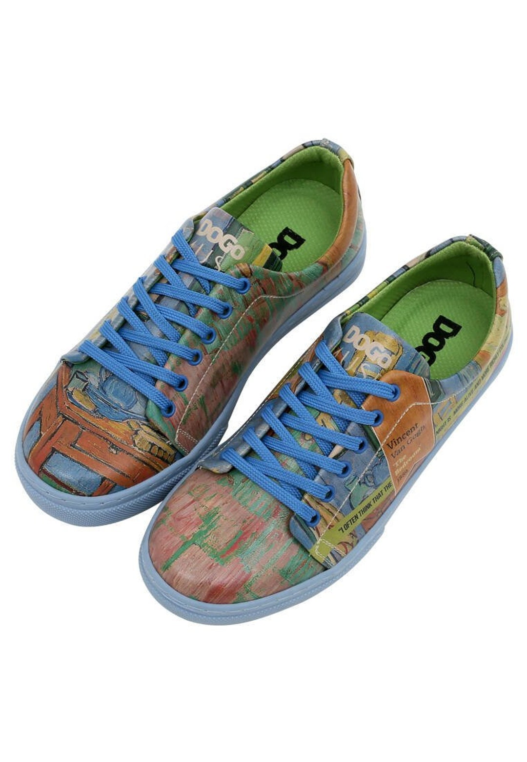 DOGO, Vincent Van Gogh the Bedroom Sneakers, Custom Shoes, Blue ...