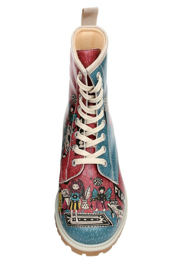 DOGO Party Long Boots, Custom Printed Shoes, Chunky, Handmade, Women's ...