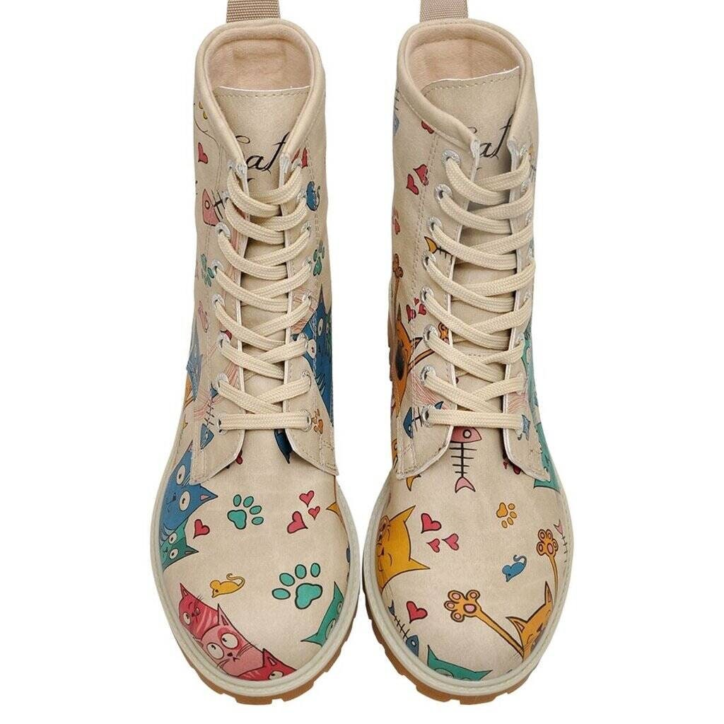 DOGO, Cat Patterned, Custom Boots, Custom Painted Shoes, Vegan Shoes ...