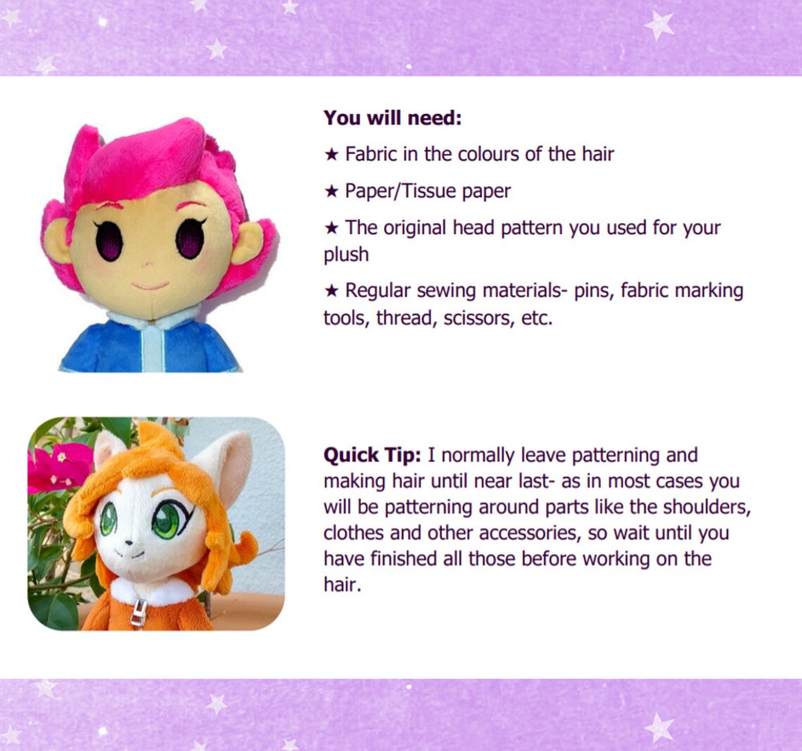 Video Tutorial Patterning Plush Hair - Etsy