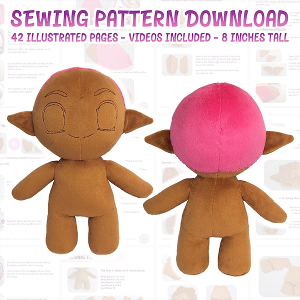 Chibi Plush Pattern - Etsy