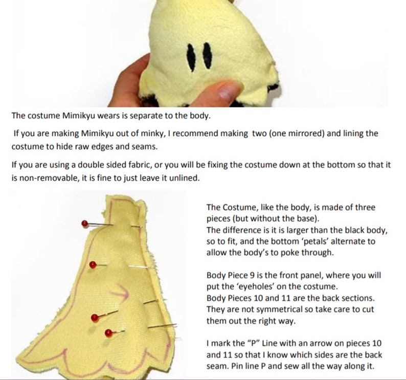 PDF Sewing Pattern Mimikyu Plush ADVANCED - Etsy