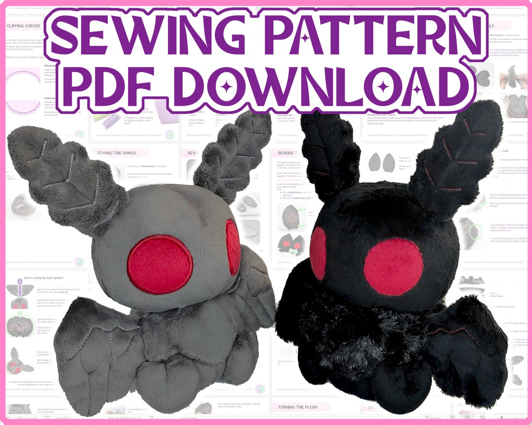 PDF Sewing Pattern Mothman Plush - Etsy