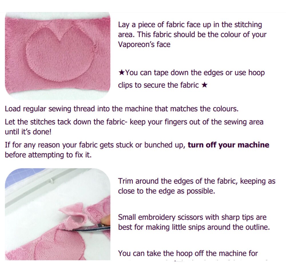 ITH Embroidery Pattern Vaporeon Charms advanced Applique - Etsy