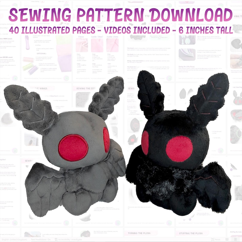 Mothman Plush - Etsy